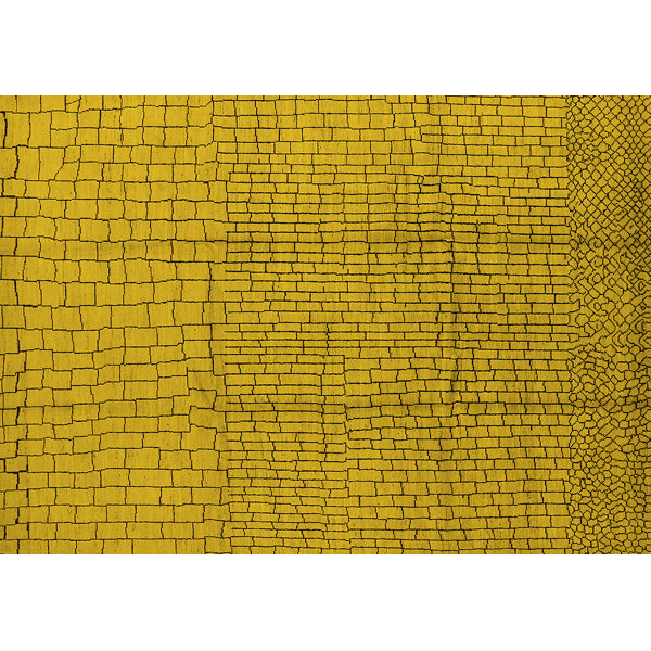 Ebern Designs Malaka Yellow/Black Rug | Wayfair