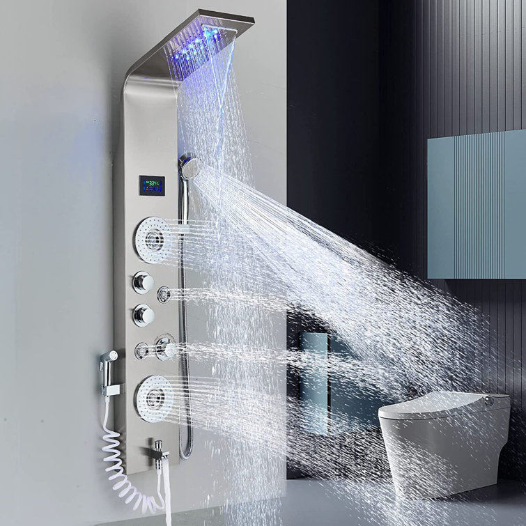 Belfry Bathroom Vieira Led Shower Tower Panel | Wayfair.co.uk