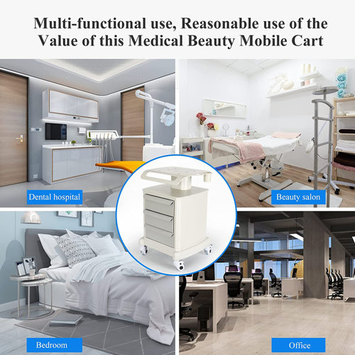 Domccy® Mobile Ultrasound Cart, Medical Trolley Carts 110 lbs ...