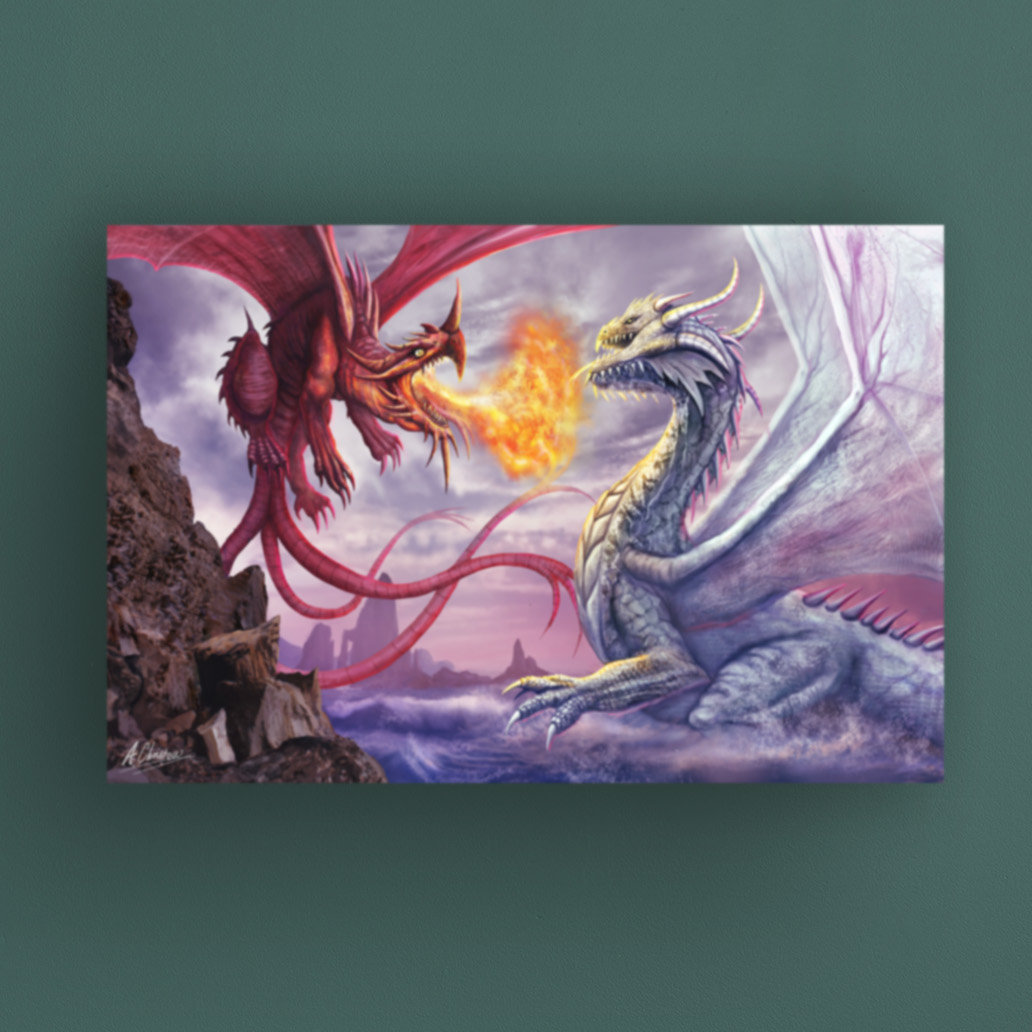 Trinx Merlins Dragons by Anthony Christou - Wrapped Canvas Graphic Art | Wayfair