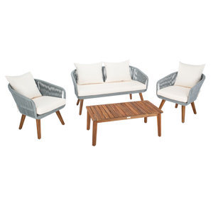Corrigan Studio® Robson 4 Piece Sofa Seating Group with Cushions ...