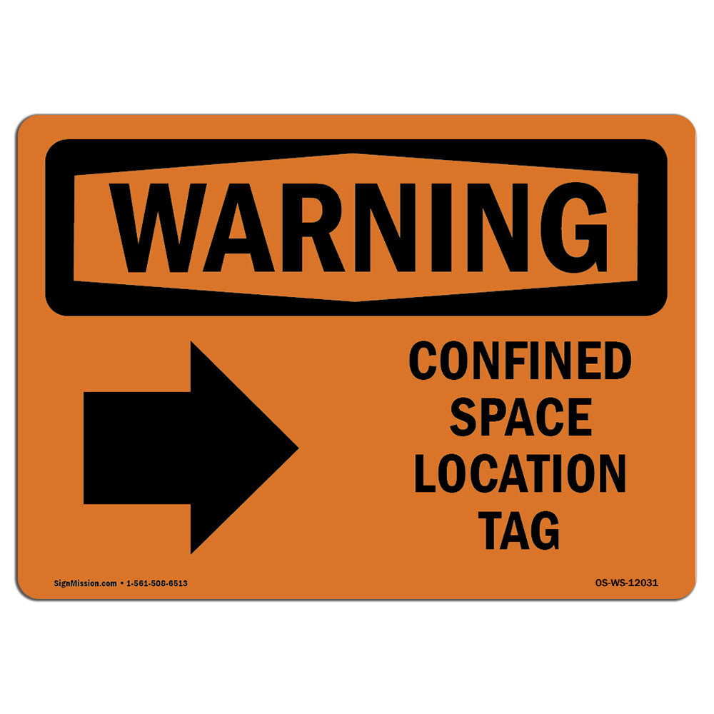 SignMission Confined Space Location Tag Sign | Wayfair