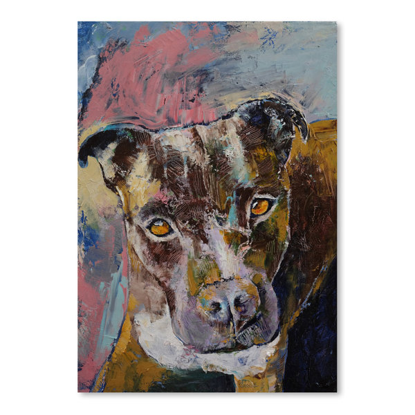 ClassicLiving Brindle Pit Bull by Michael Creese - Poster Art Print ...