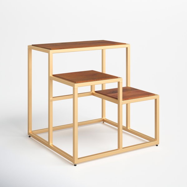 Joss & Main Gwenelle Multi-Tiered Mango Wood Plant Stand | Wayfair
