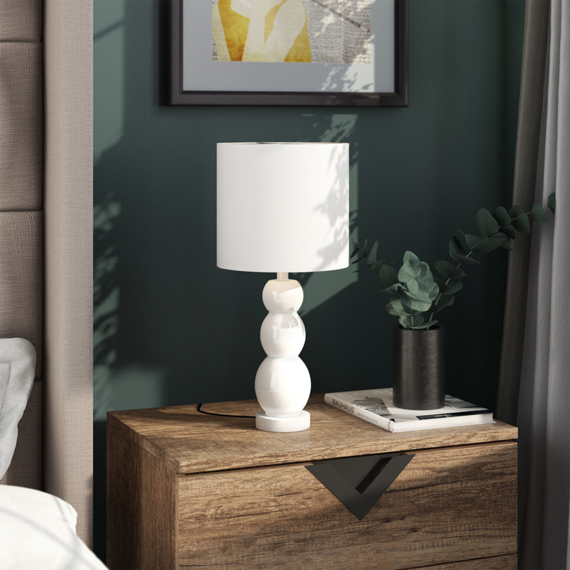 Wrought Studio Bowers Glass Table Lamp & Reviews | Wayfair