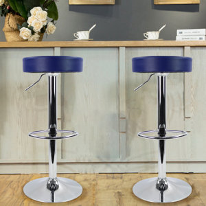 Latitude Run® Swivel Adjustable Height Bar Stool & Reviews | Wayfair