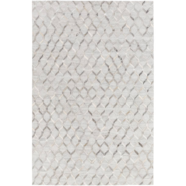 House of Hampton® Yeats Handmade Flatweave Leather Yellow/Neutral Rug ...