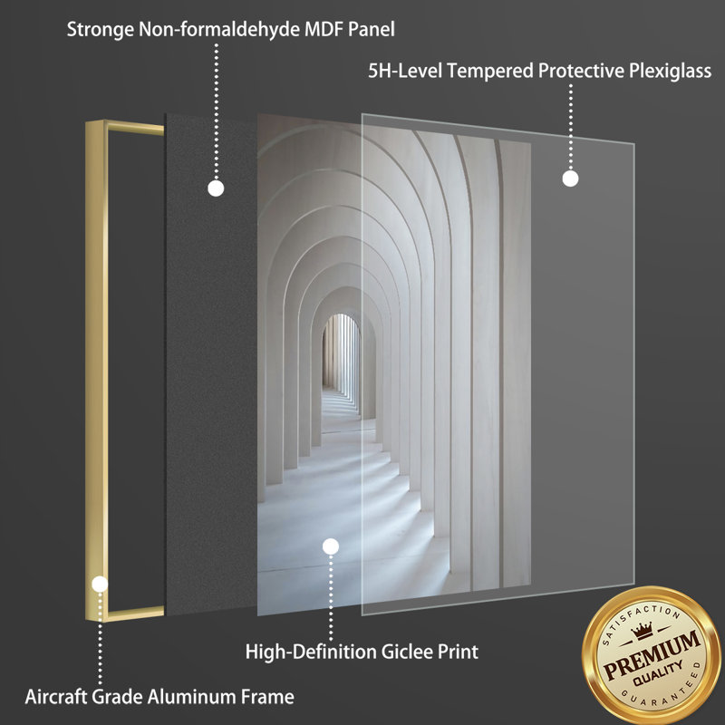 Corrigan Studio® Elegant Aluminum Framed Wall Art - 3 Piece Picture ...