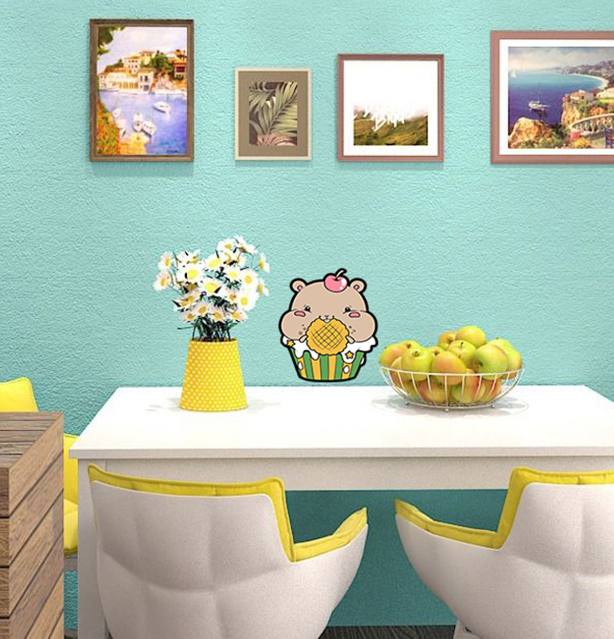 Zoomie Kids Hamster Nursery Wall Decal, Hamster Sticker, Hamster Wall ...