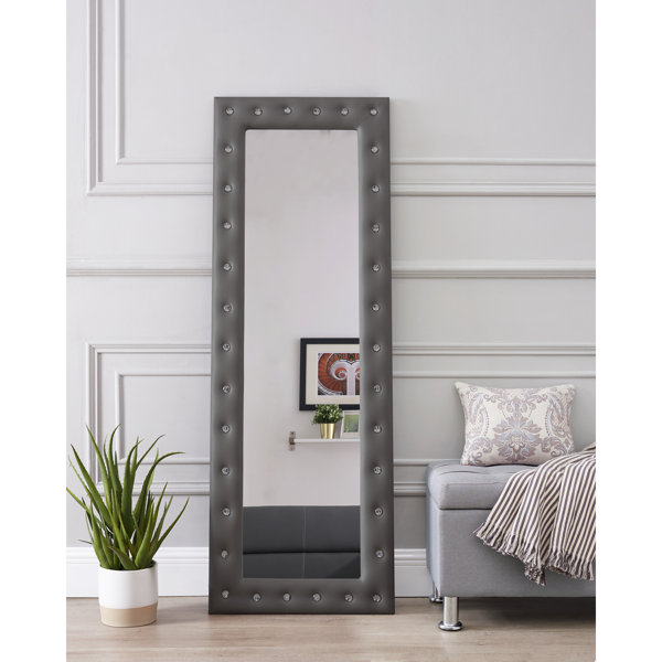 Tufted-floor-mirror | Wayfair