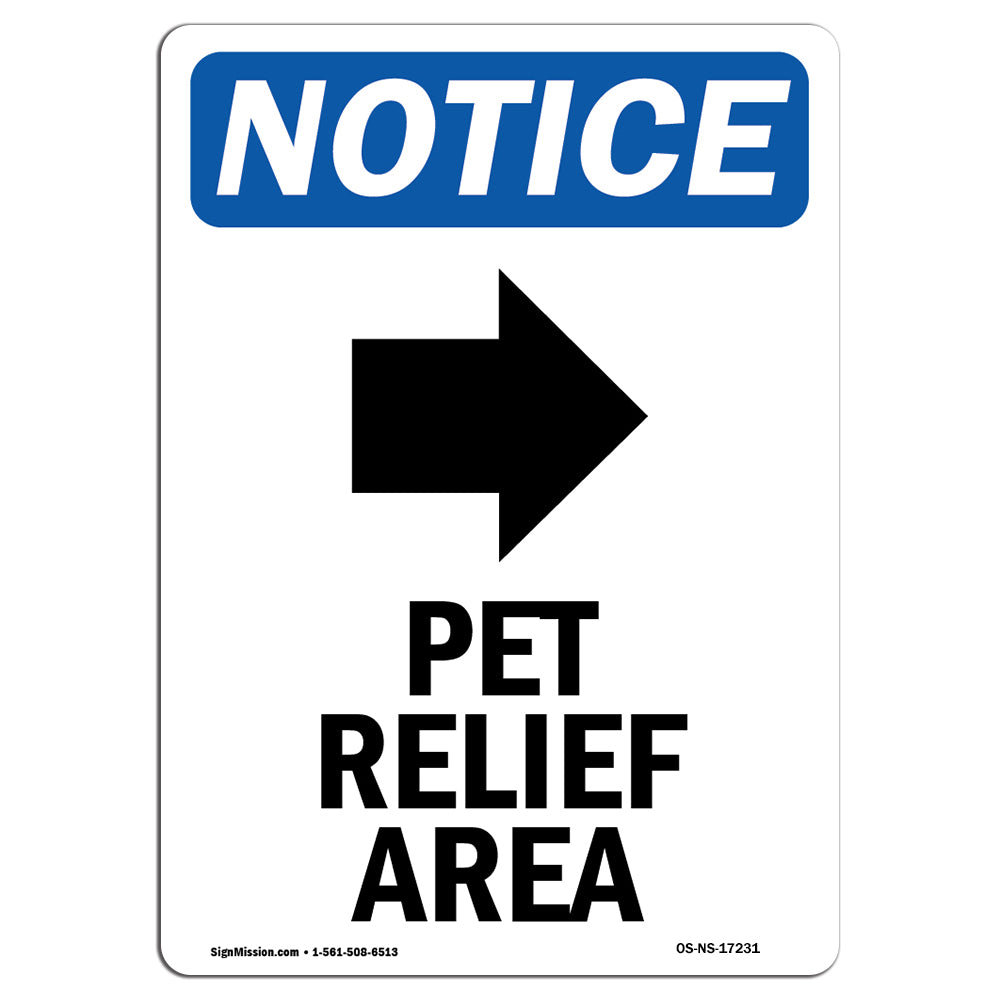 SignMission Pet Relief Area Right Sign with Symbol | Wayfair