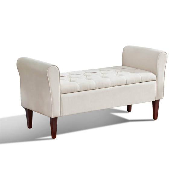 Red Barrel Studio® Escarleth Upholstered Flip Top Storage Bench | Wayfair