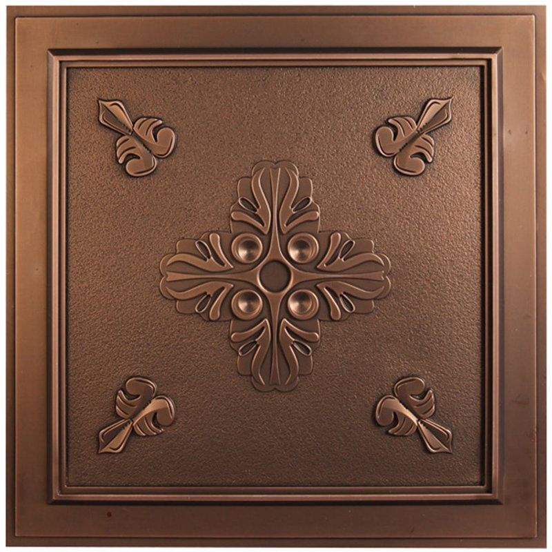 uDecor Belfast 1.98 ft. x 1.98 ft. Drop-in or Glue-Up Vinyl Ceiling ...