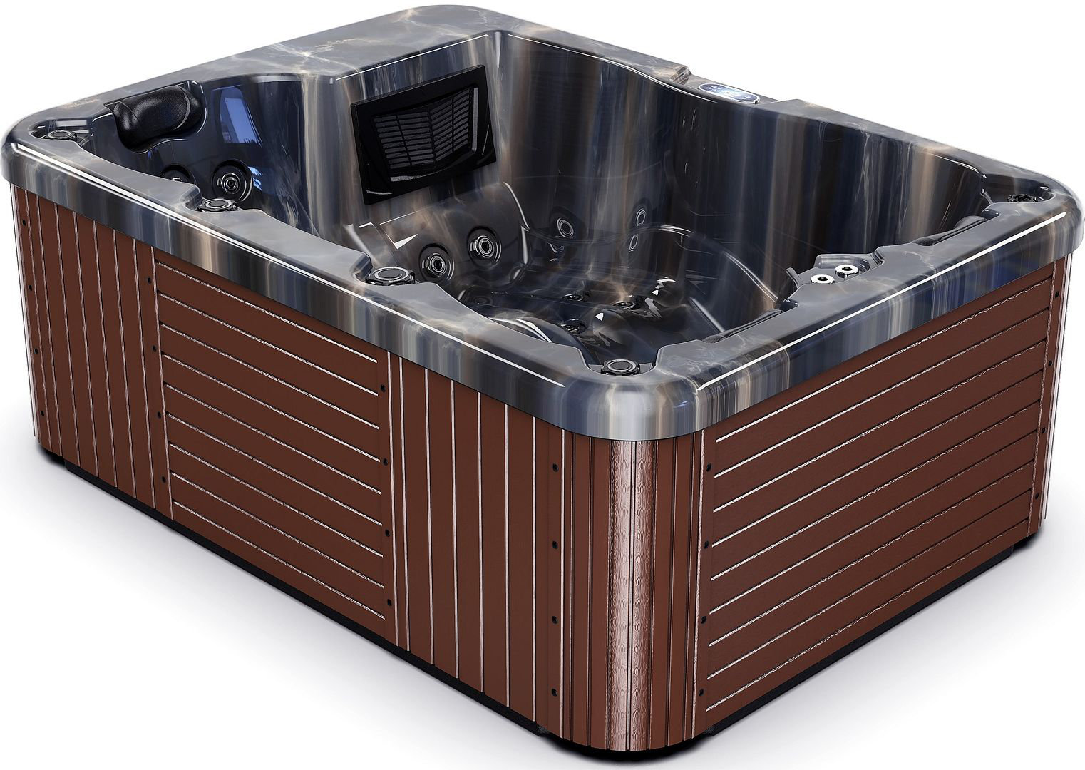 Luxuria Spas 3 - Person 47 - Jet Acrylic Rectangular Hot Tub with ...