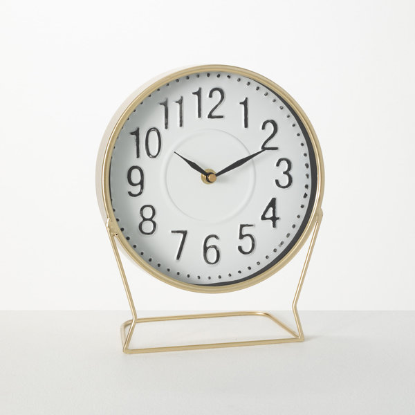 Gold-desk-clock | Wayfair