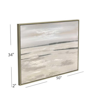 Sand & Stable Silver Landscape Framed On Canvas Print & Reviews | Wayfair