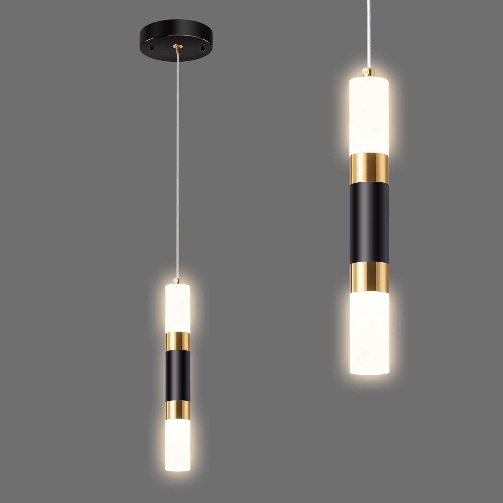 Mercer41 Eduin 1 - Light Single Bulb LED Pendant with Wrought Iron ...