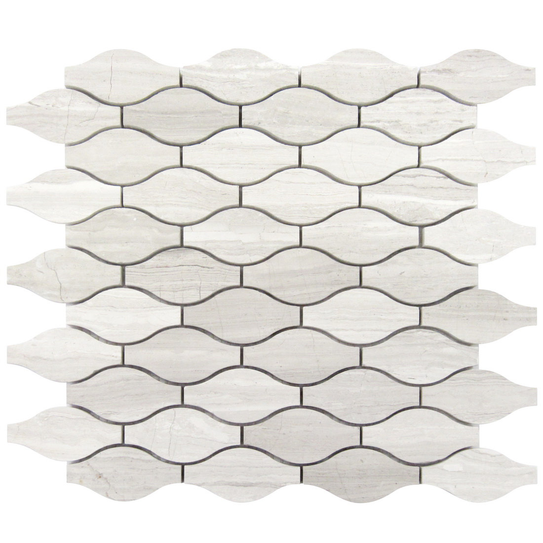 Luxsurface Wave 2" x 3" Wood Mosaic Tile | Wayfair