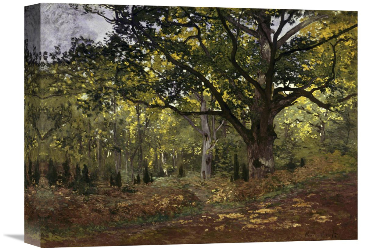Vault W Artwork Bodmer Oak, Fontainebleau Forest, 1865 by Claude Monet ...