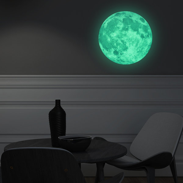 Ebern Designs Glow in Dark Moon Wall Decal & Reviews | Wayfair