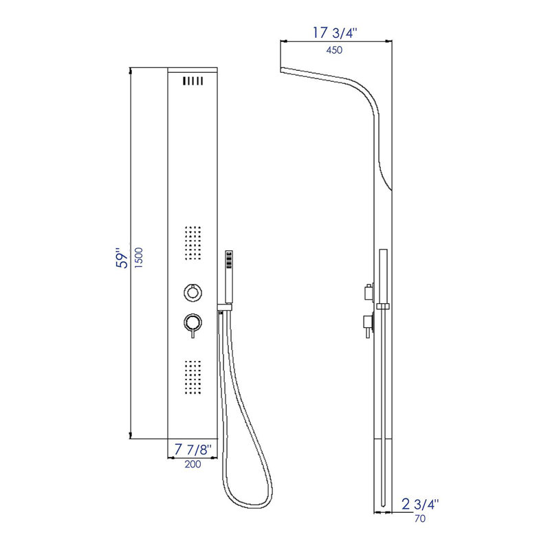 Alfi Brand Modern Stainless Steel Dual Function Fixed Shower Head ...