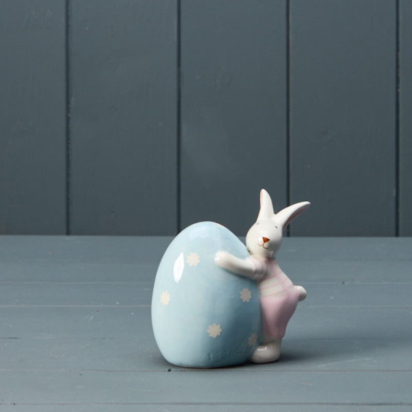 The Seasonal Aisle Ceramic Rabbit With Egg 11Cm | Wayfair.co.uk