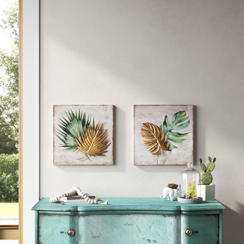 Mistana™ 2 Piece Leaf Wall Decor Set & Reviews | Wayfair