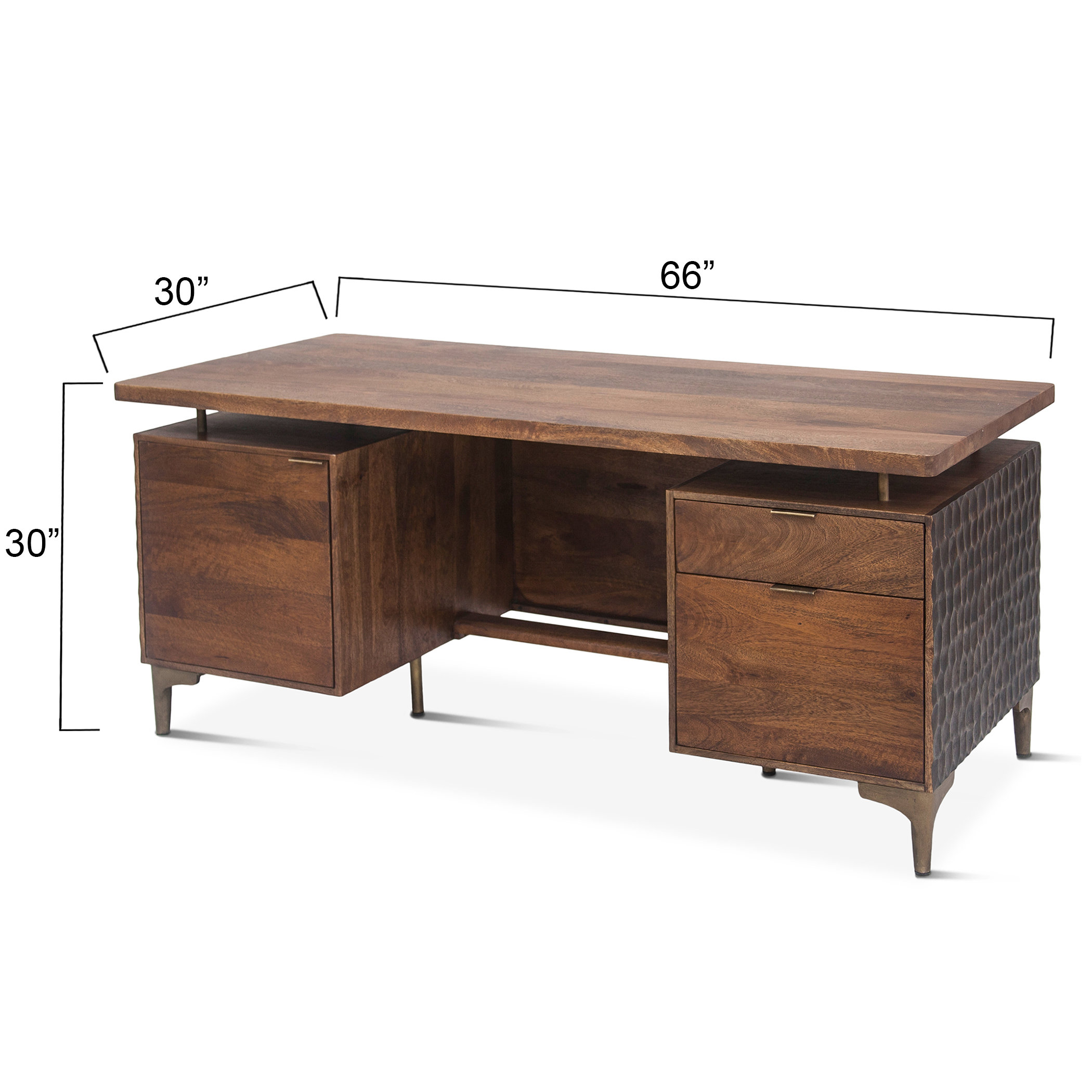 Home Trends & Design Vallarta Executive Desk & Reviews | Perigold