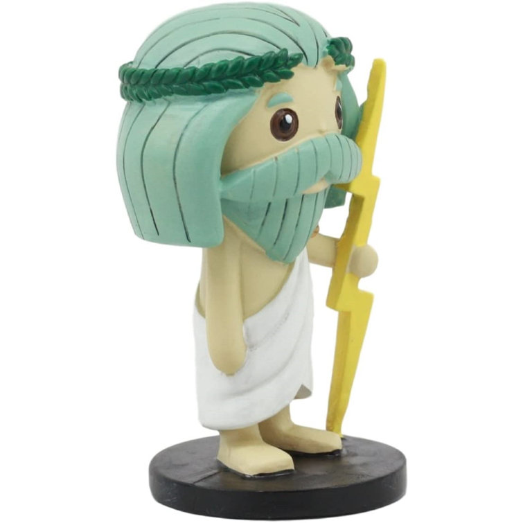 Zeus Greek God Statue With Lightning Bolt