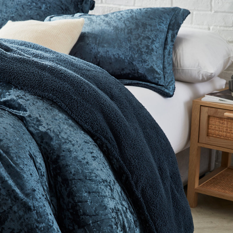 Coma Inducer Velvet Crush Coma Inducer Navy Blue Oversized Comforter ...