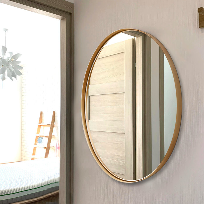 Ivy Bronx Morelock Oval Metal Wall Mirror & Reviews | Wayfair