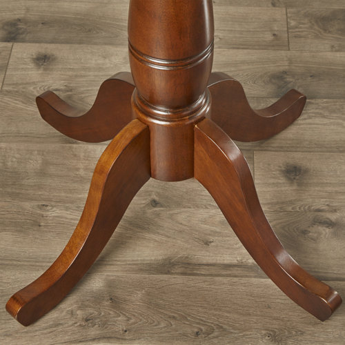 Charlton Home® Solid Wood Pedestal Dining Table & Reviews | Wayfair