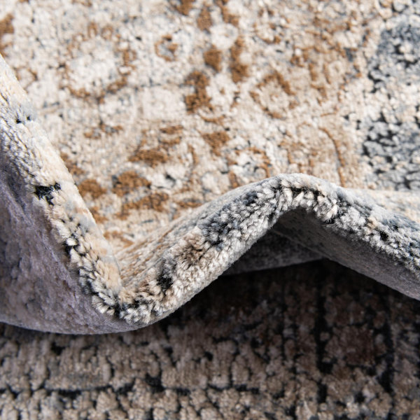 Canora Grey Northrup Performance Beige/Slate Blue Rug & Reviews | Wayfair