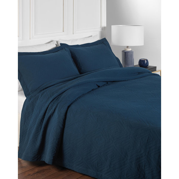 Design Port Denim Blue Modern & Contemporary Bedspread | Wayfair.co.uk
