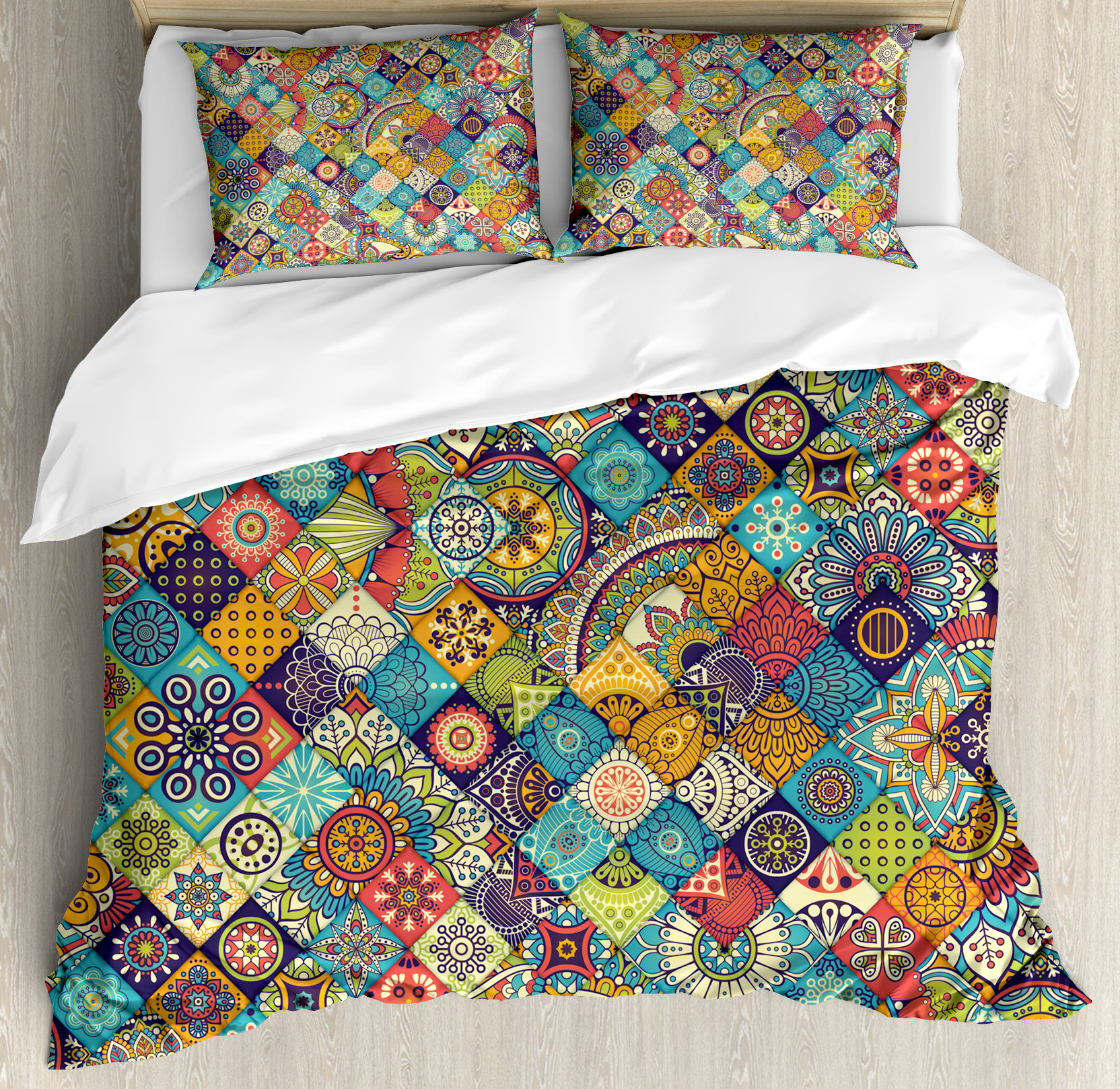 Ambesonne Microfiber Reversible Modern & Contemporary Duvet Cover Set ...