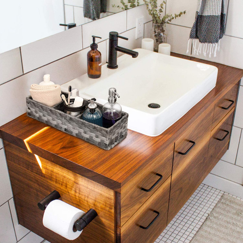 Bayou Breeze Toilet Tank Topper Paper Plastic Basket | Wayfair