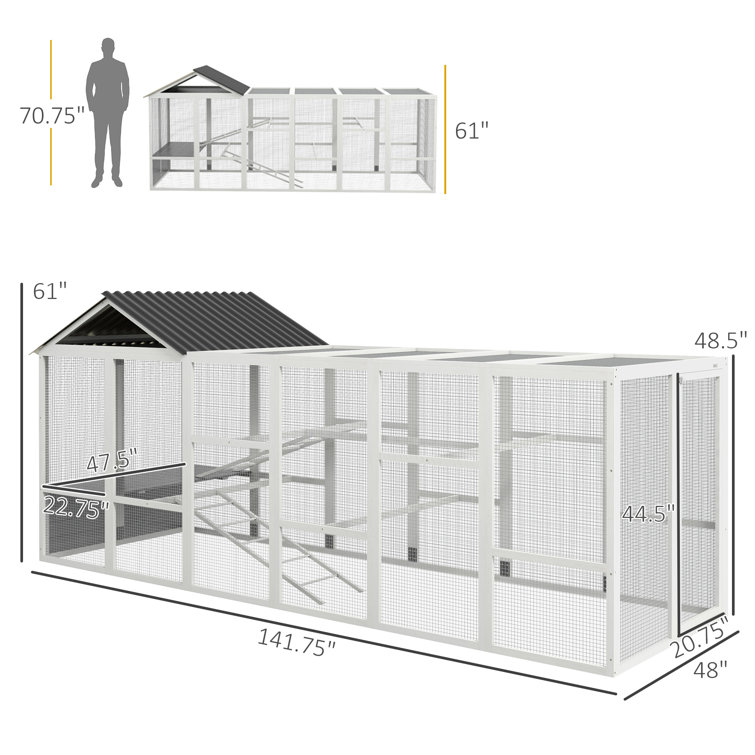 Tucker Murphy Pet™ Dearl 47.25 Square Feet Chicken Run | Wayfair