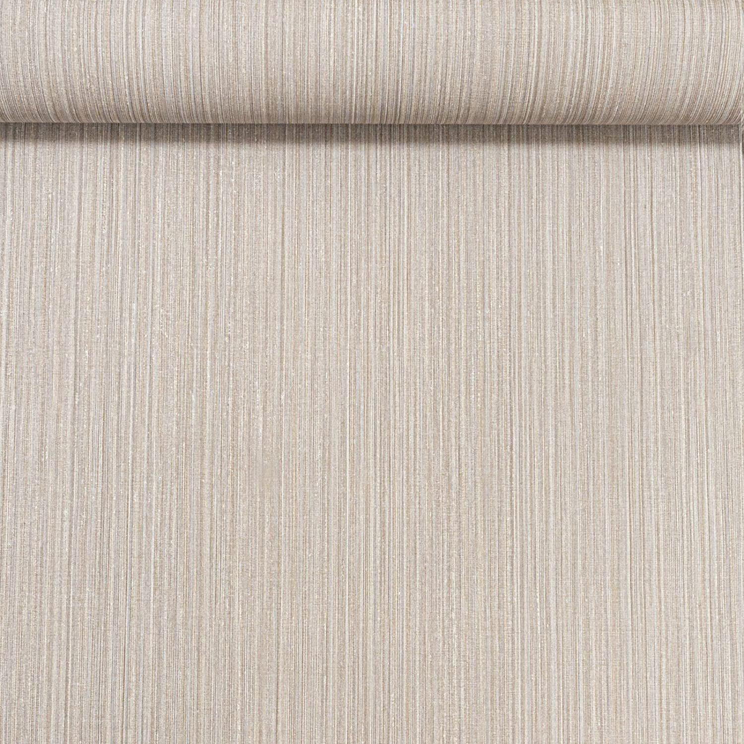 House of Hampton Linen Textured Designer Wallpaper - Brown Grey Non ...