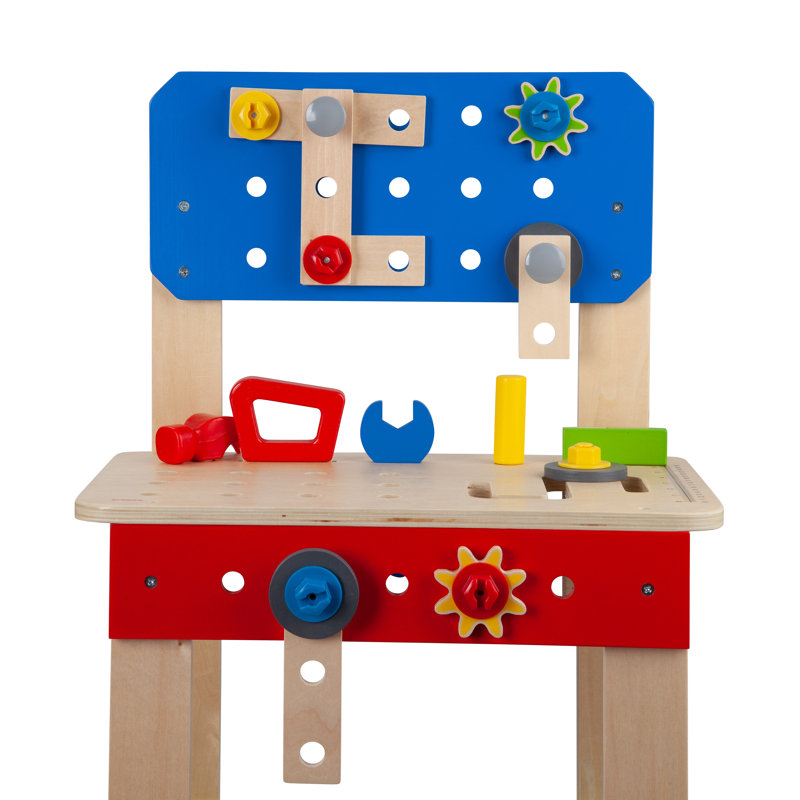 Zoomie Kids Lambert Wooden Tool And Workbench Station Kids Activity ...