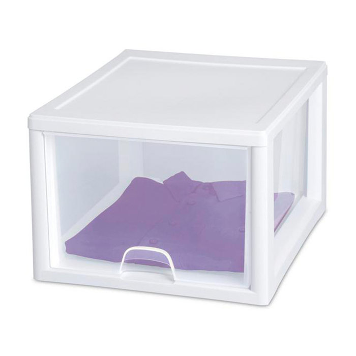Sterilite 27 Qt (4 Pk) & 16 Qt (6 Pk) Stackable Plastic Storage Drawer ...