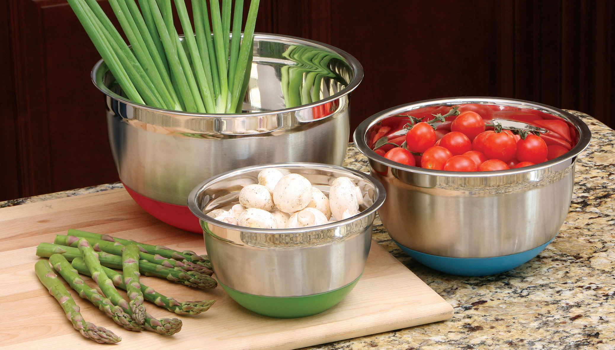Cook Pro Stainless Steel Nested Mixing Bowl Set & Reviews | Wayfair