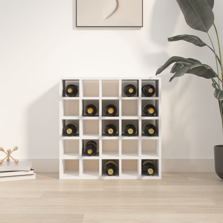 Latitude Run Labors 25 Bottle Solid Wood Floor Wine Bottle Rack ...