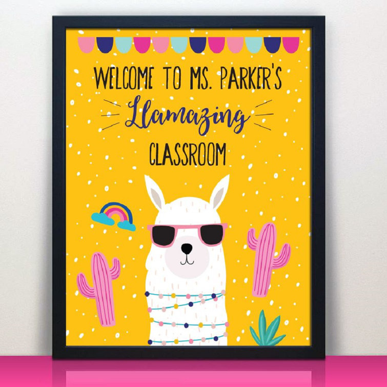 Trinx Llama Classroom Welcome - Print | Wayfair