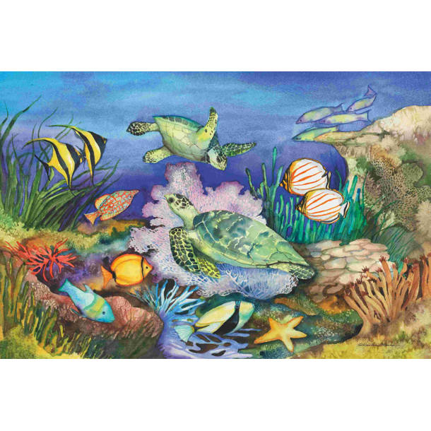 Bay Isle Home Turbeville Rustic Metal and Capiz Shell Table Top Turtle ...