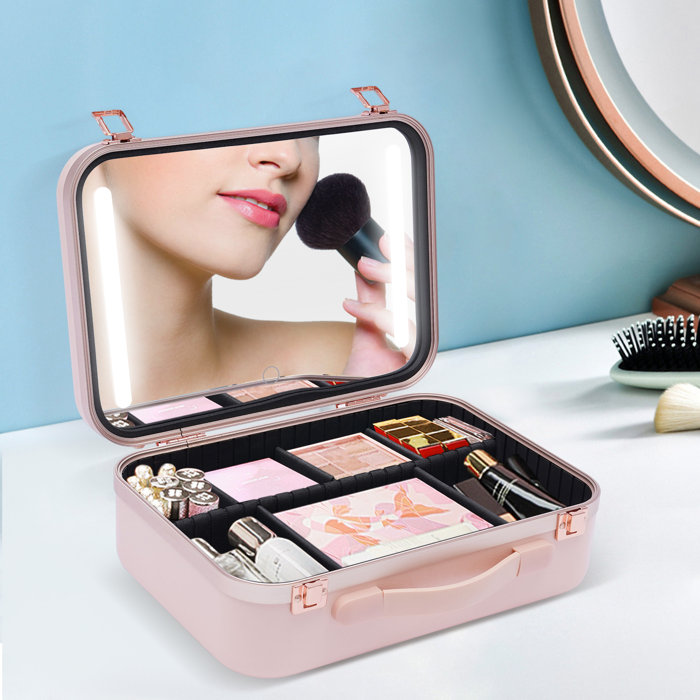 Rebrilliant Larencia 13'' Portable Multifunction Makeup Case With LED ...