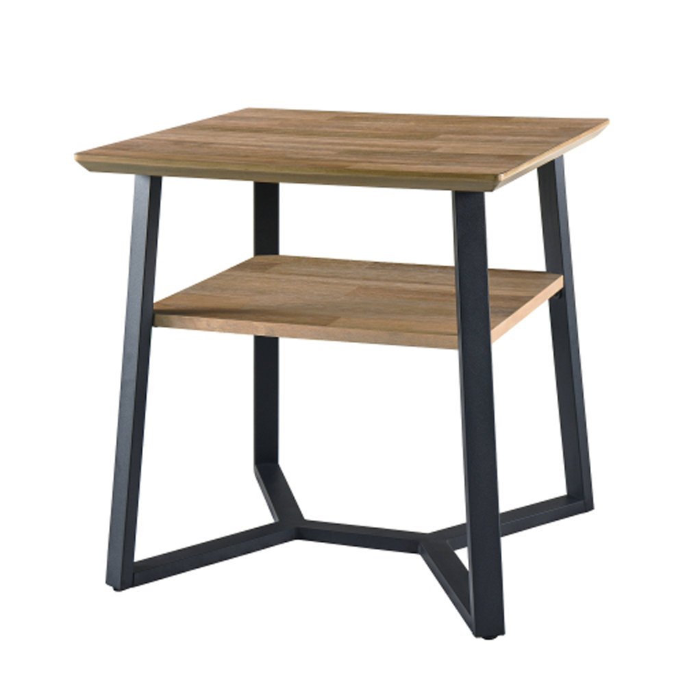 17 Stories 24'' Tall Solid Wood Trestle End Table | Wayfair