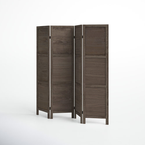Joss & Main Hines 54'' W x 67'' H 4 - Panel Solid Wood Folding Room ...