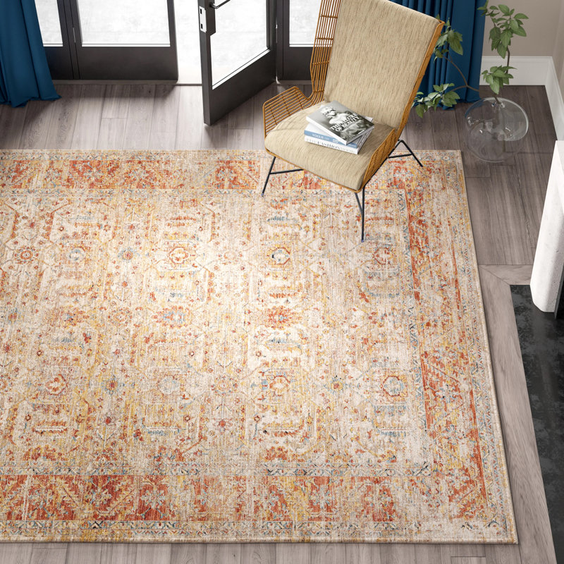 Langley Street Gorsuch Performance Rust/Cream Rug & Reviews | Wayfair