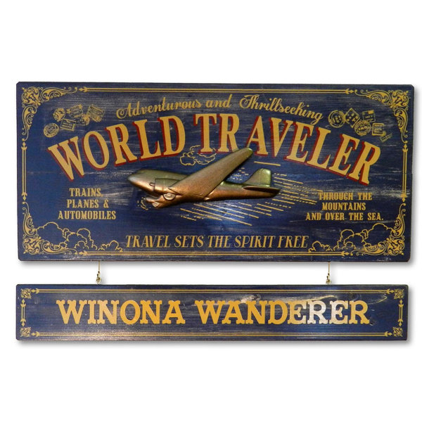 Winston Porter World Traveler Occupational Sign Wall Décor | Wayfair