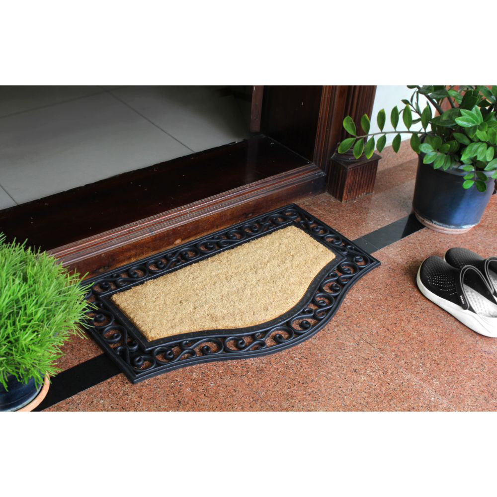 Charlton Home® Tigela Irongate Trellis Rubber Coir 30 in. x 18 in. Non ...